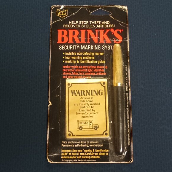 Brinks | Office | Vintage Brinks Security Marking System Pen 974 Sanford | Poshmark